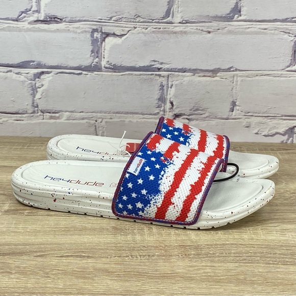 Hey Dude | Shoes | New Hey Dude Peggy Flag Usa Slides Sandals | Poshmark